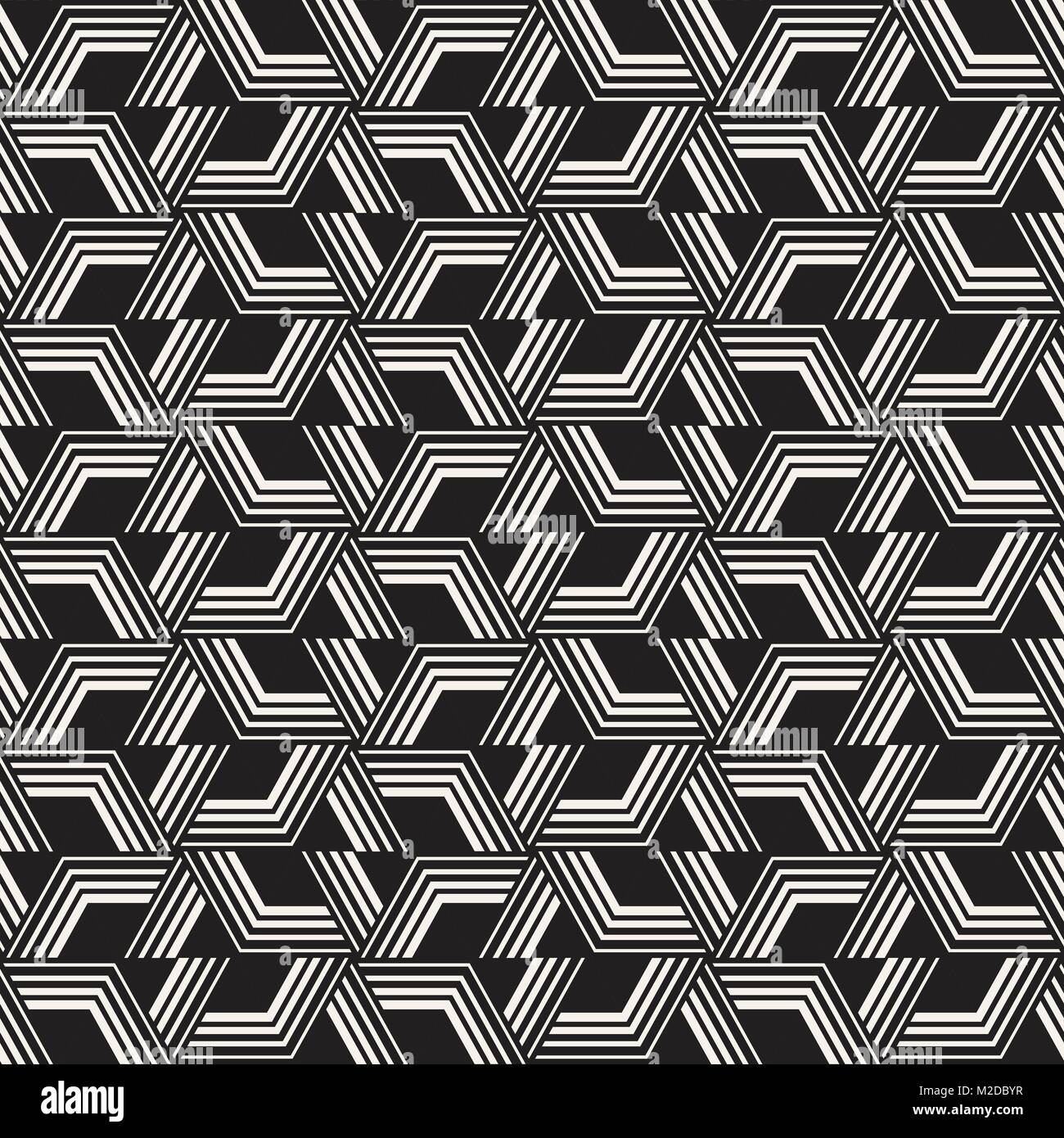 Vector seamless stripes pattern. Modern stylish texture with monochrome ...