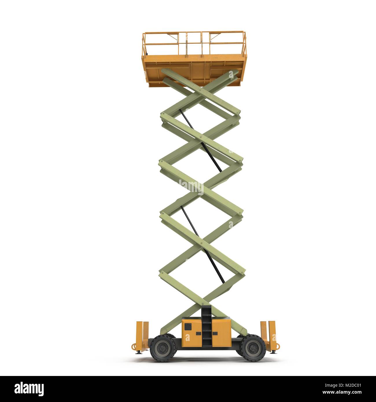 Mobile aerial work platform - Yellow scissor hydraulic self propelled ...