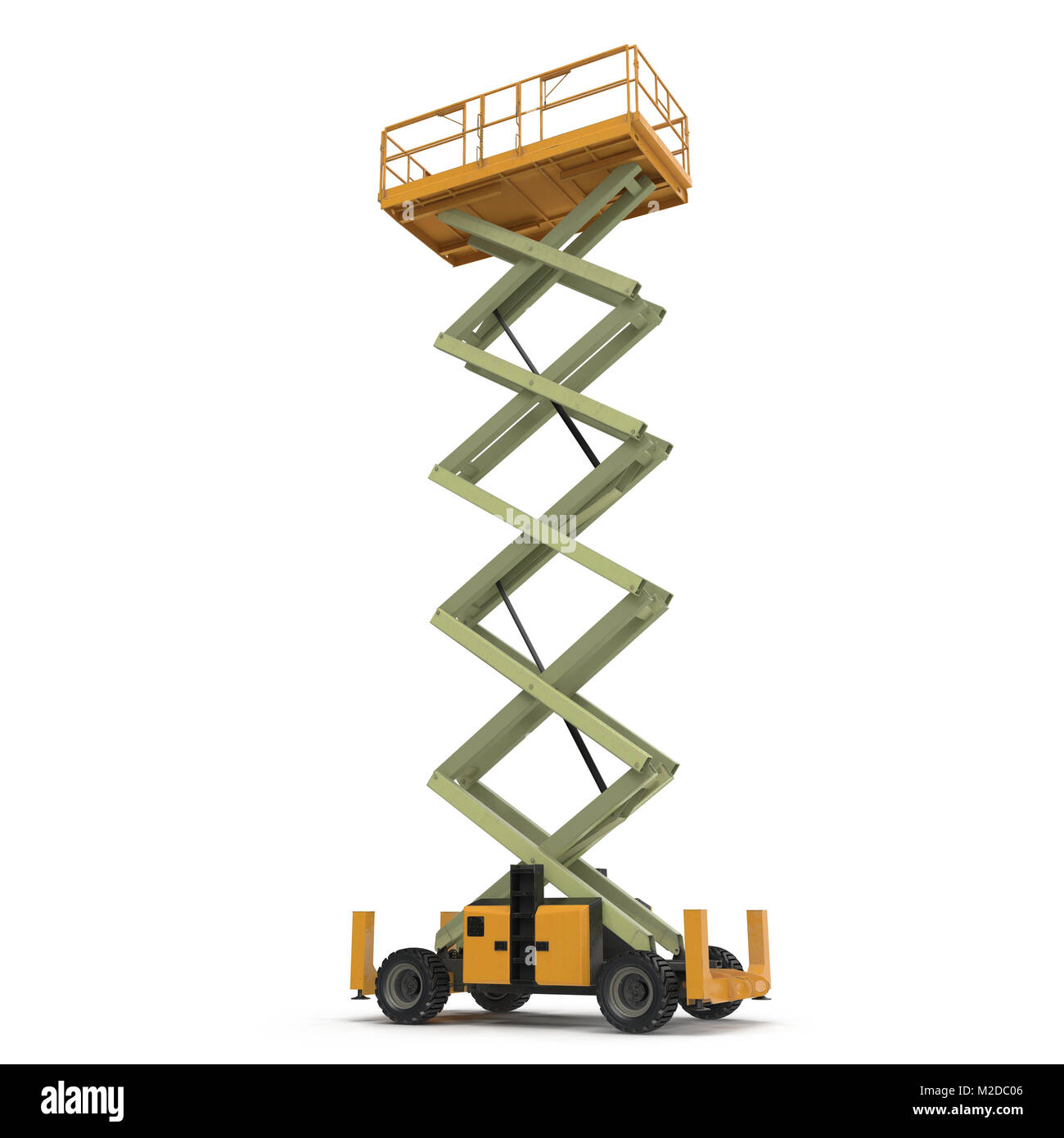 Extended scissor lift Cut Out Stock Images & Pictures - Alamy