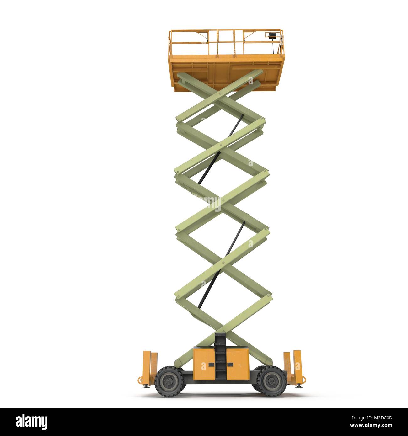 Mobile aerial work platform - Yellow scissor hydraulic self propelled ...