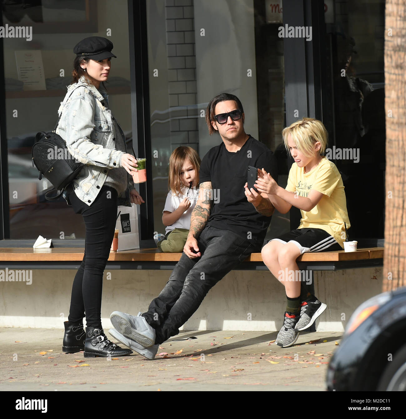 Pete Wentz and Meagan Camper enjoy the afternoon with Wentz's sons ...