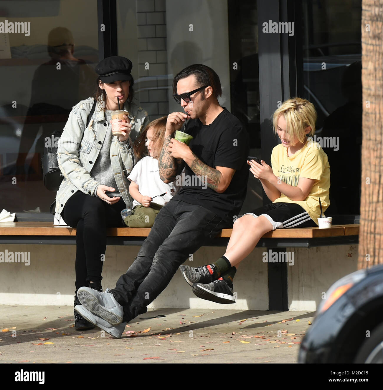 Pete Wentz and Meagan Camper enjoy the afternoon with Wentz's sons ...