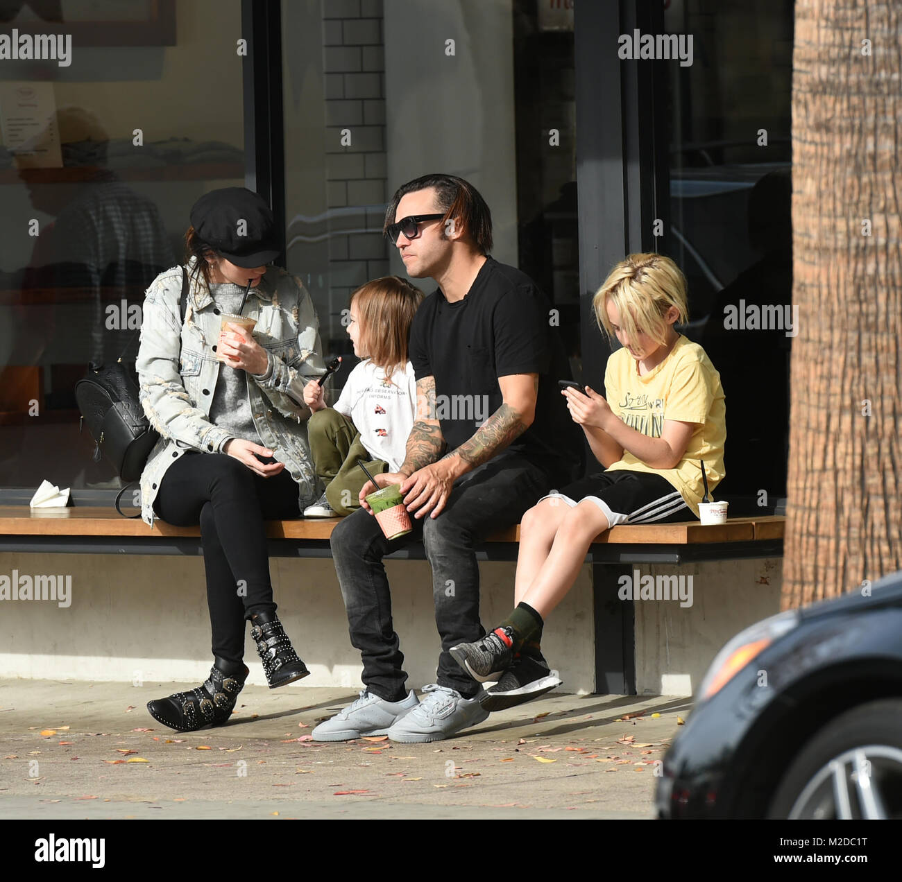 Pete Wentz and Meagan Camper enjoy the afternoon with Wentz's sons ...