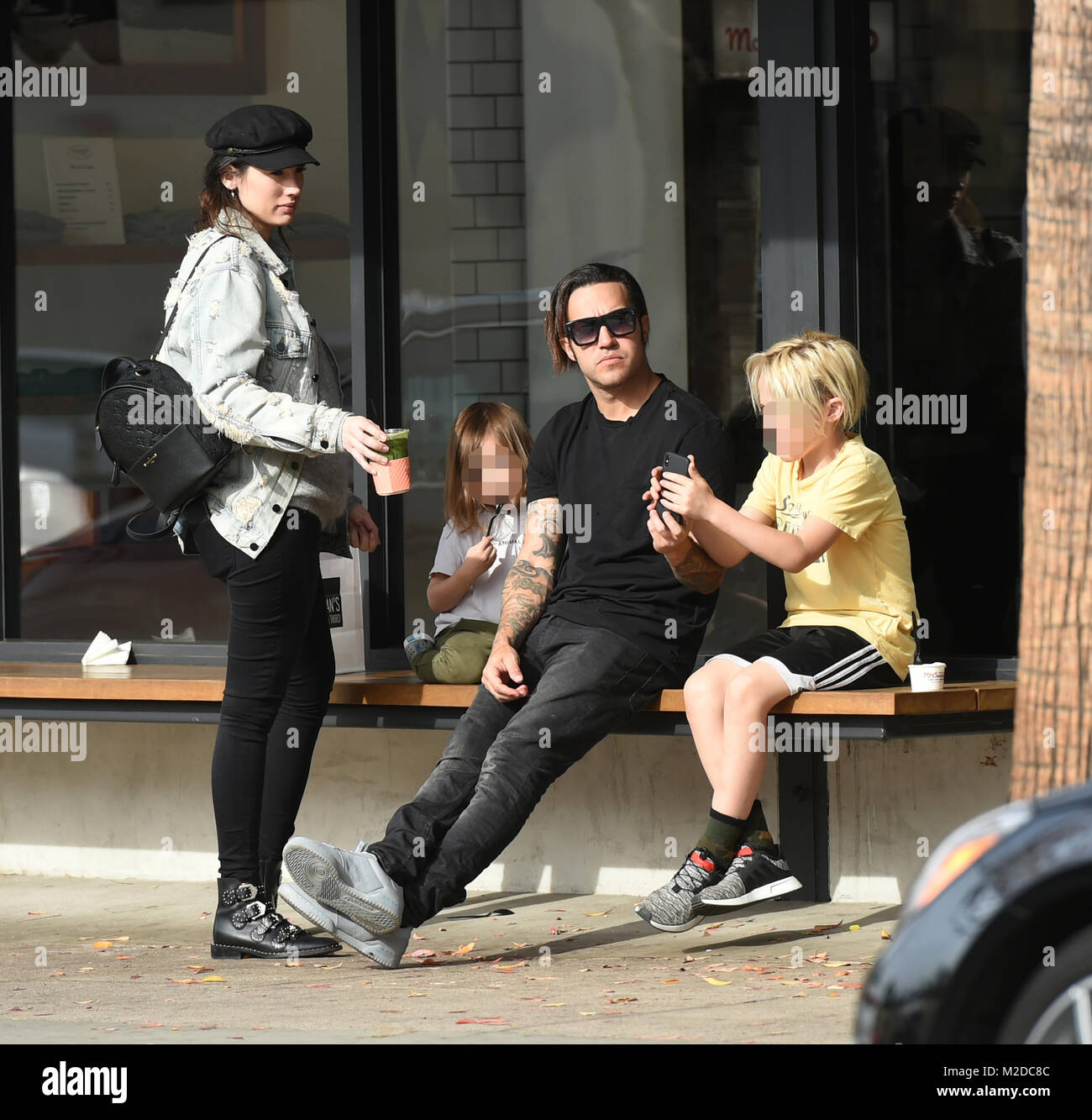 Pete Wentz and Meagan Camper enjoy the afternoon with Wentz's sons ...
