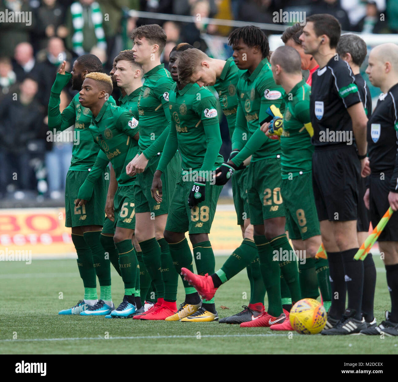 Celtic'€™s Jack Hendry debut lines up with new team mates during the ...