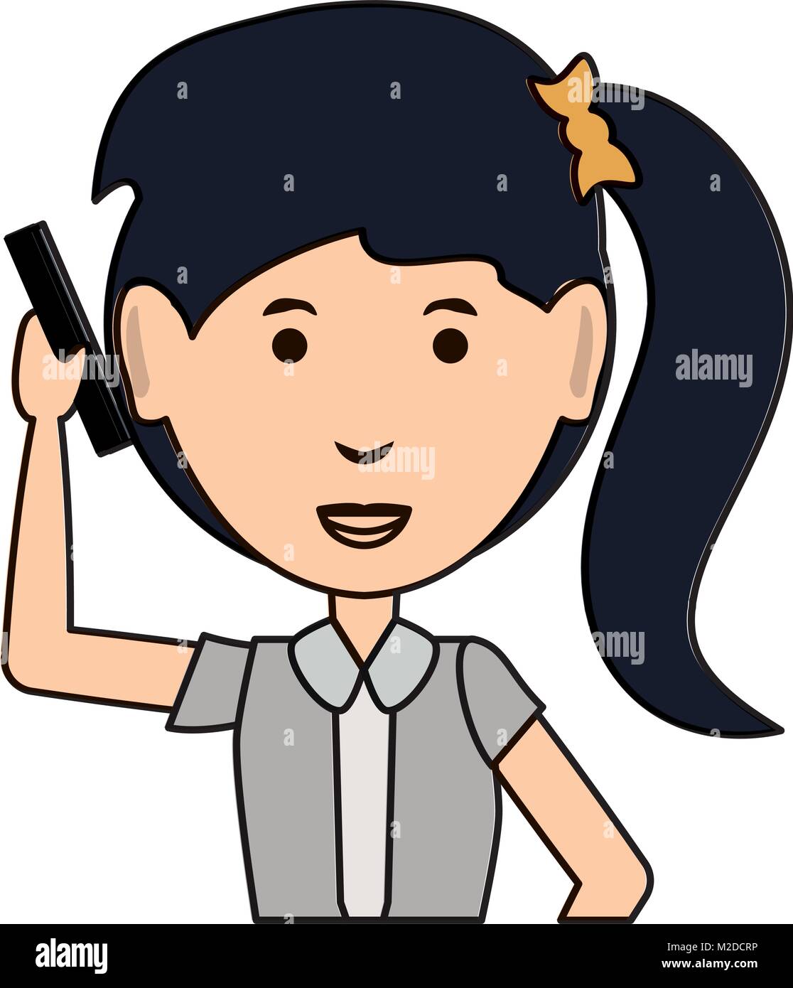 cartoon businesswoman icon Stock Vector Image & Art - Alamy