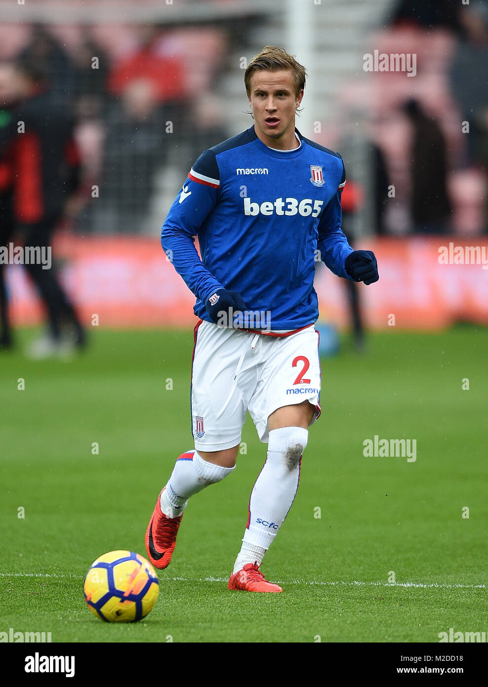 Stoke citys moritz bauer warming up hi-res stock photography and images ...