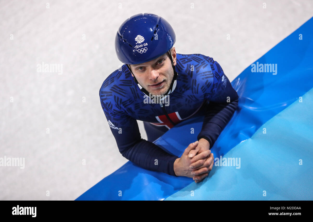 Josh Cheetham during GB Short Track Speed Skating practice on preview ...