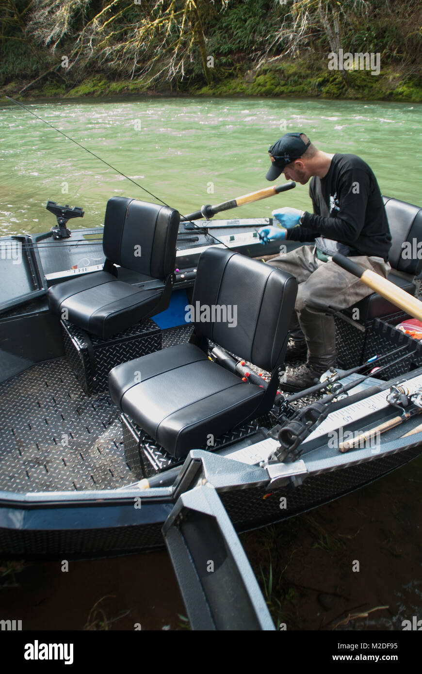 Steelhead trout fishing on the Siletz River in Oregon Stock Photo - Alamy