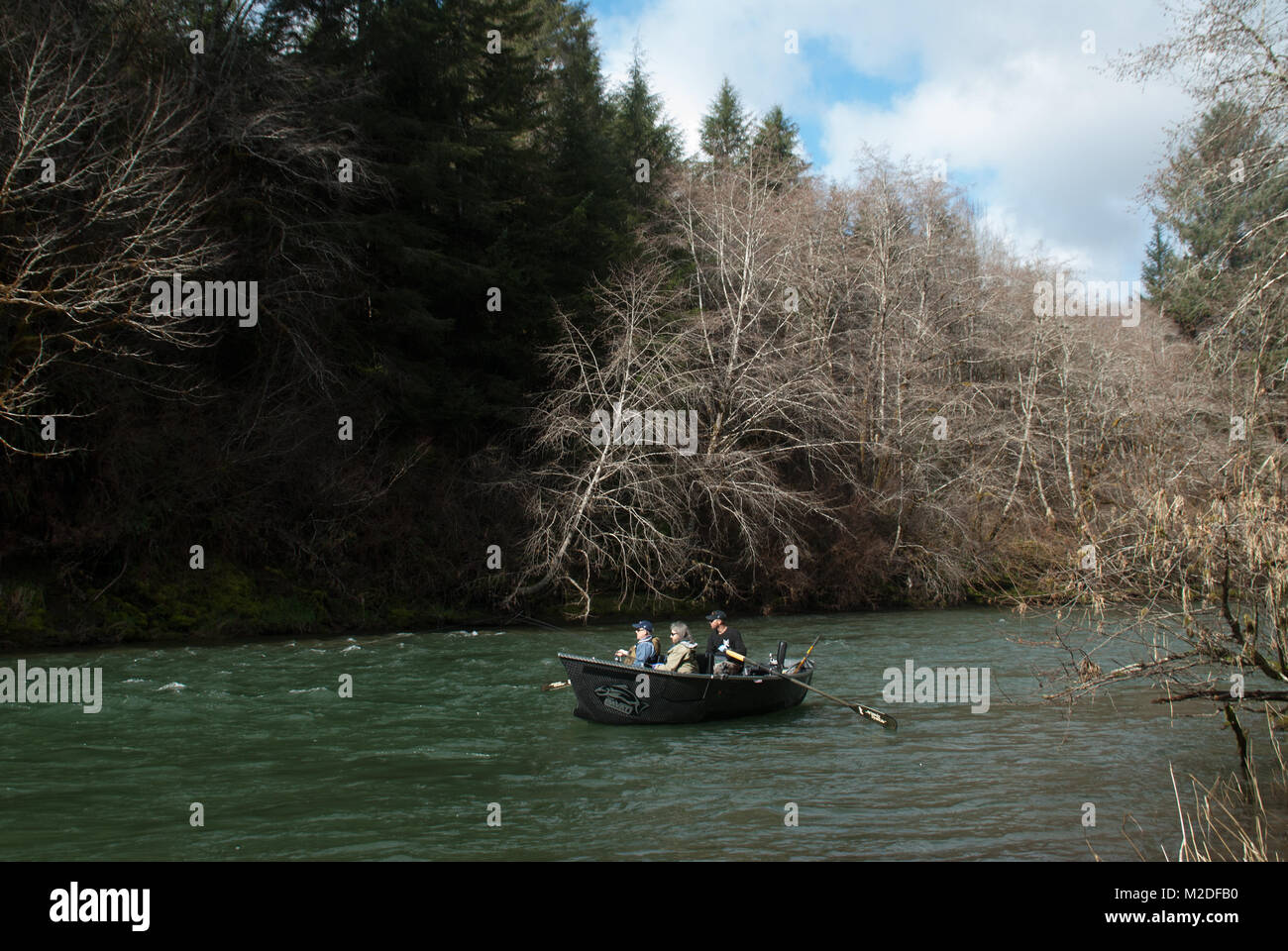 Steelhead trout fishing on the Siletz River in Oregon Stock Photo - Alamy