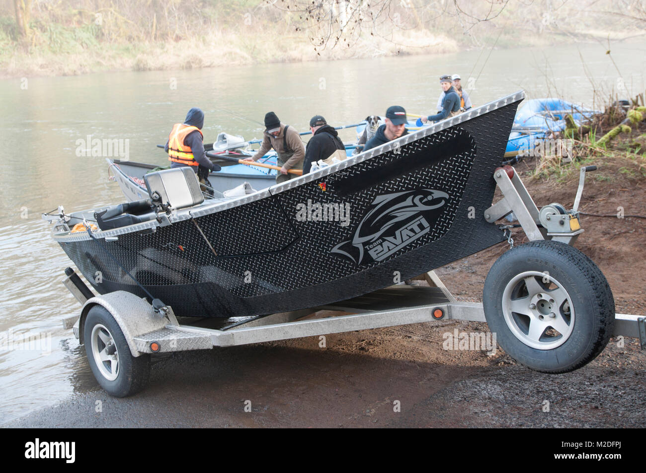 Steelhead trout fishing on the Siletz River in Oregon Stock Photo - Alamy