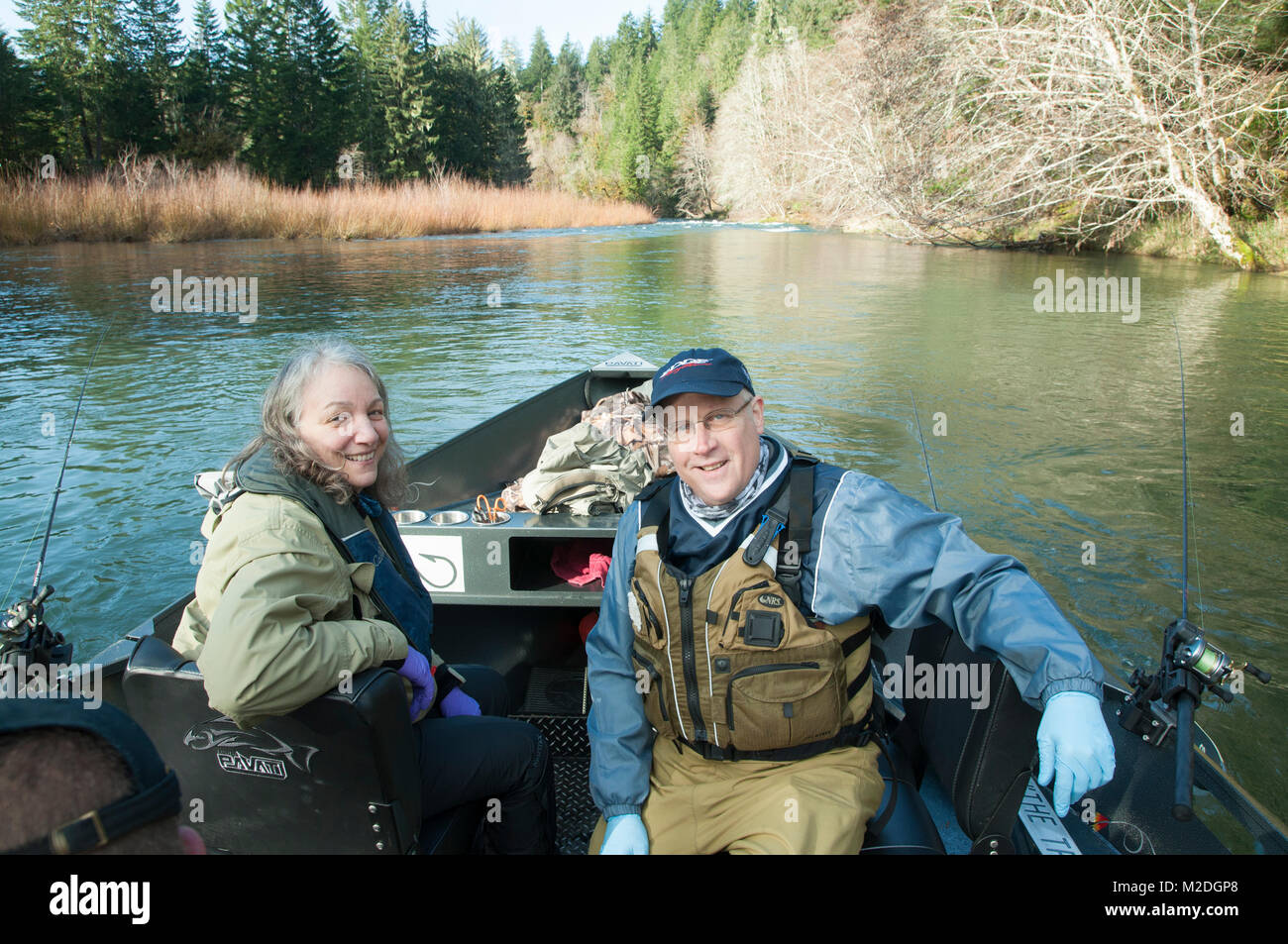 Steelhead trout fishing on the Siletz River in Oregon Stock Photo - Alamy