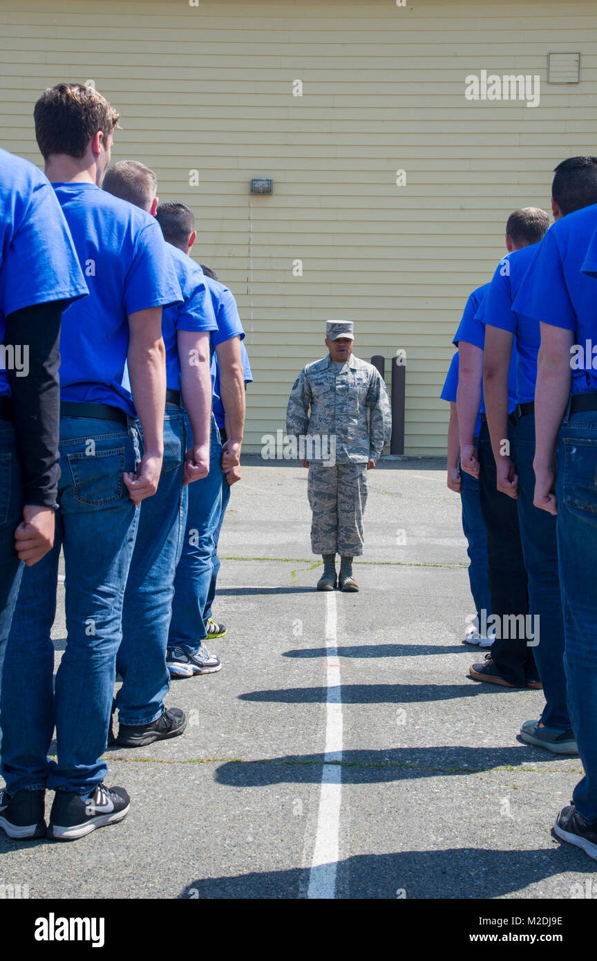 Tech. Sgt. Marc Gayden, Beale Honor Guard team lead, stands before the ...