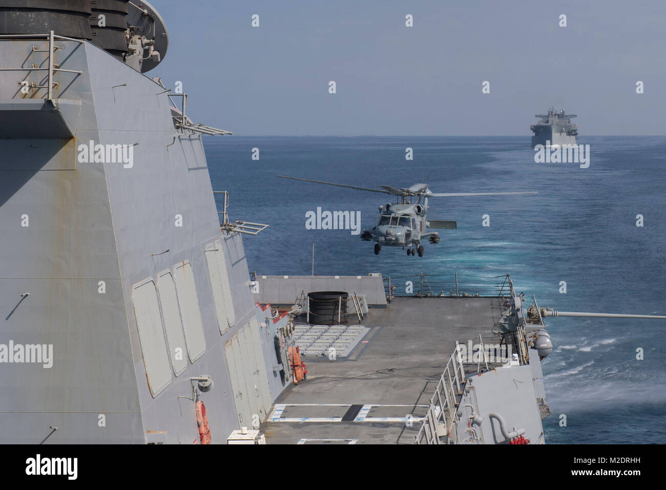 ARABIAN SEA (Jan. 27, 2018) An MH-60R Sea Hawk helicopter assigned to ...