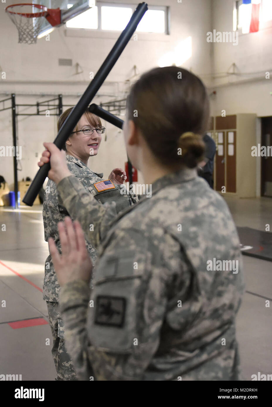 Sgt. Felicia Staman and ROTC Cadet Michelle Tadych, assigned to the ...