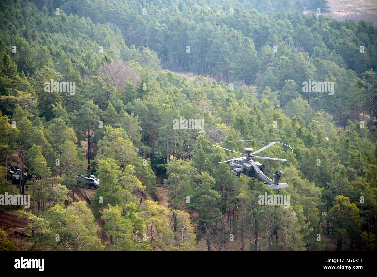 An AH-64E Apache with the 1st Attack Reconnaissance Battalion, 227th ...