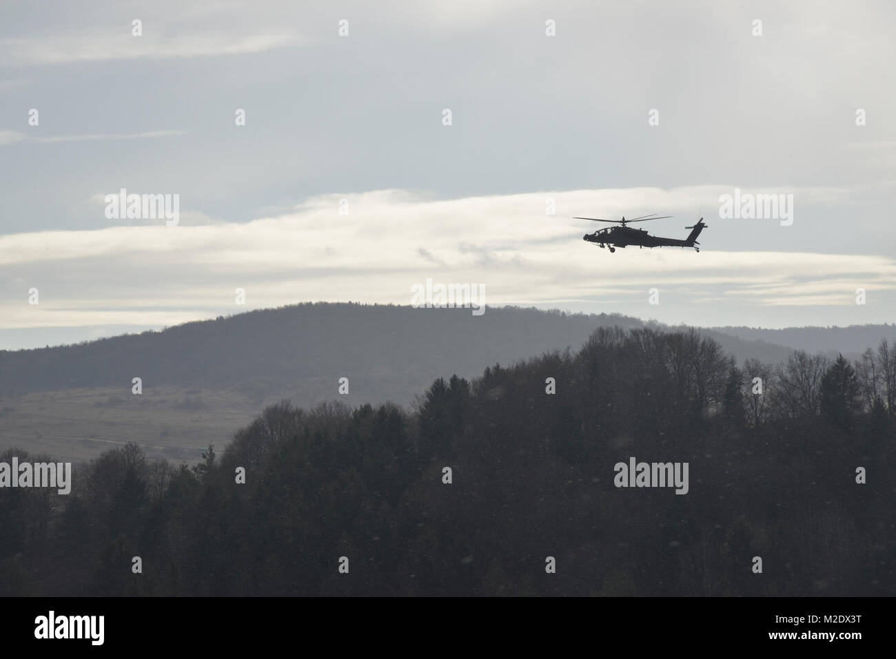 An AH-64E Apache with the 1st Attack Reconnaissance Battalion, 227th ...