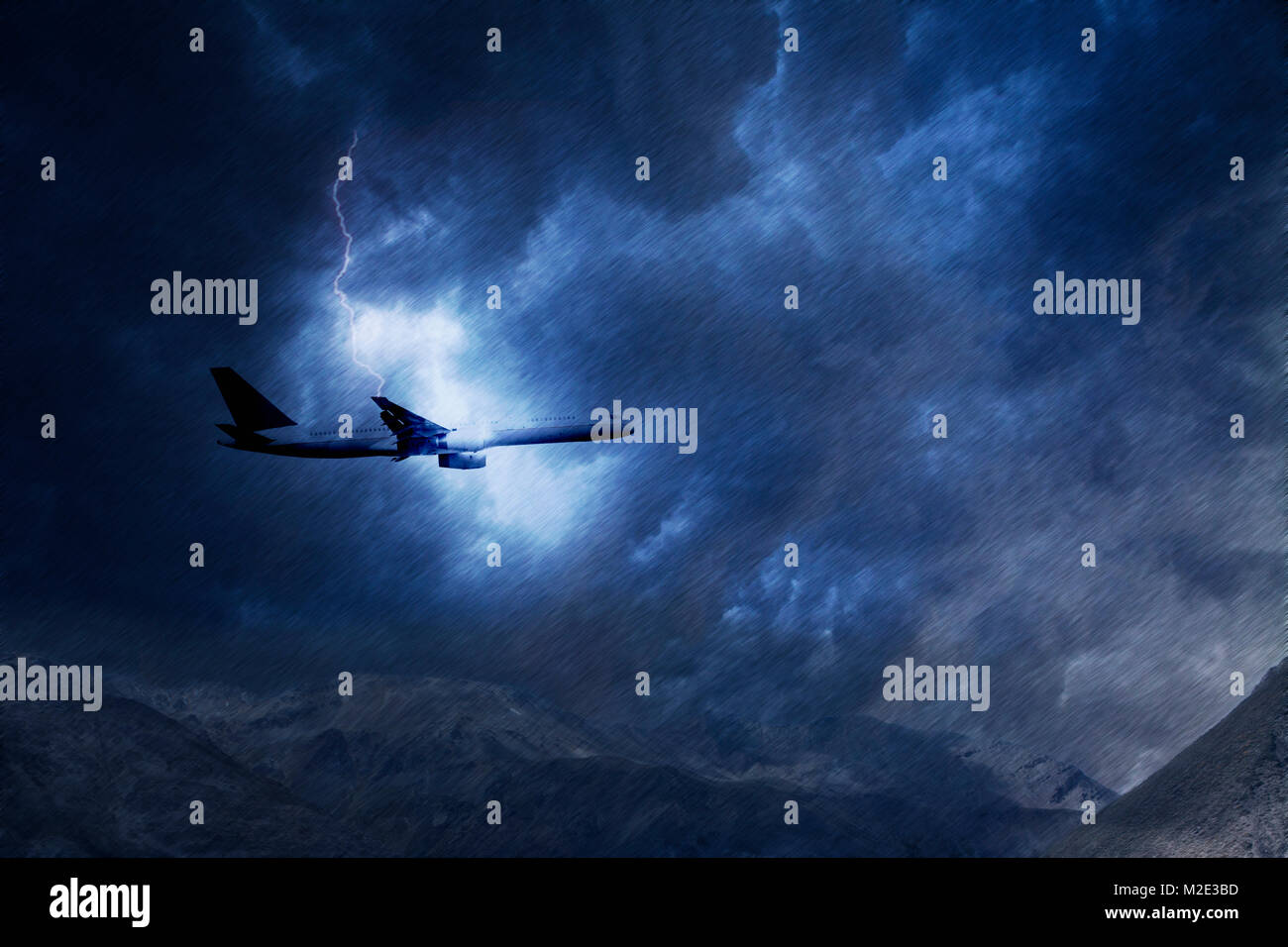 Lightning striking aeroplane hi-res stock photography and images - Alamy