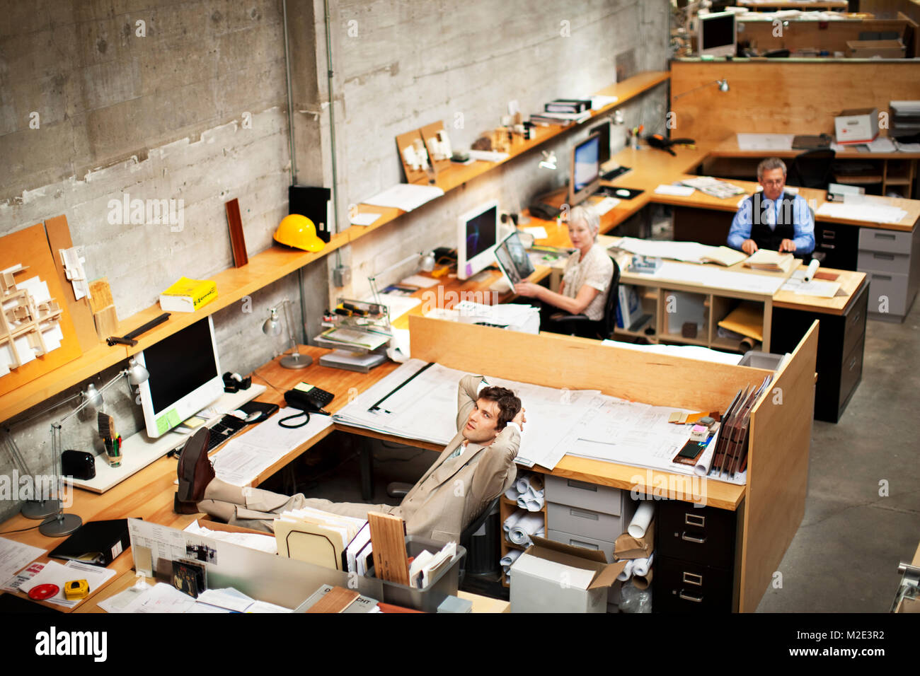 Business people working in busy office Stock Photo - Alamy