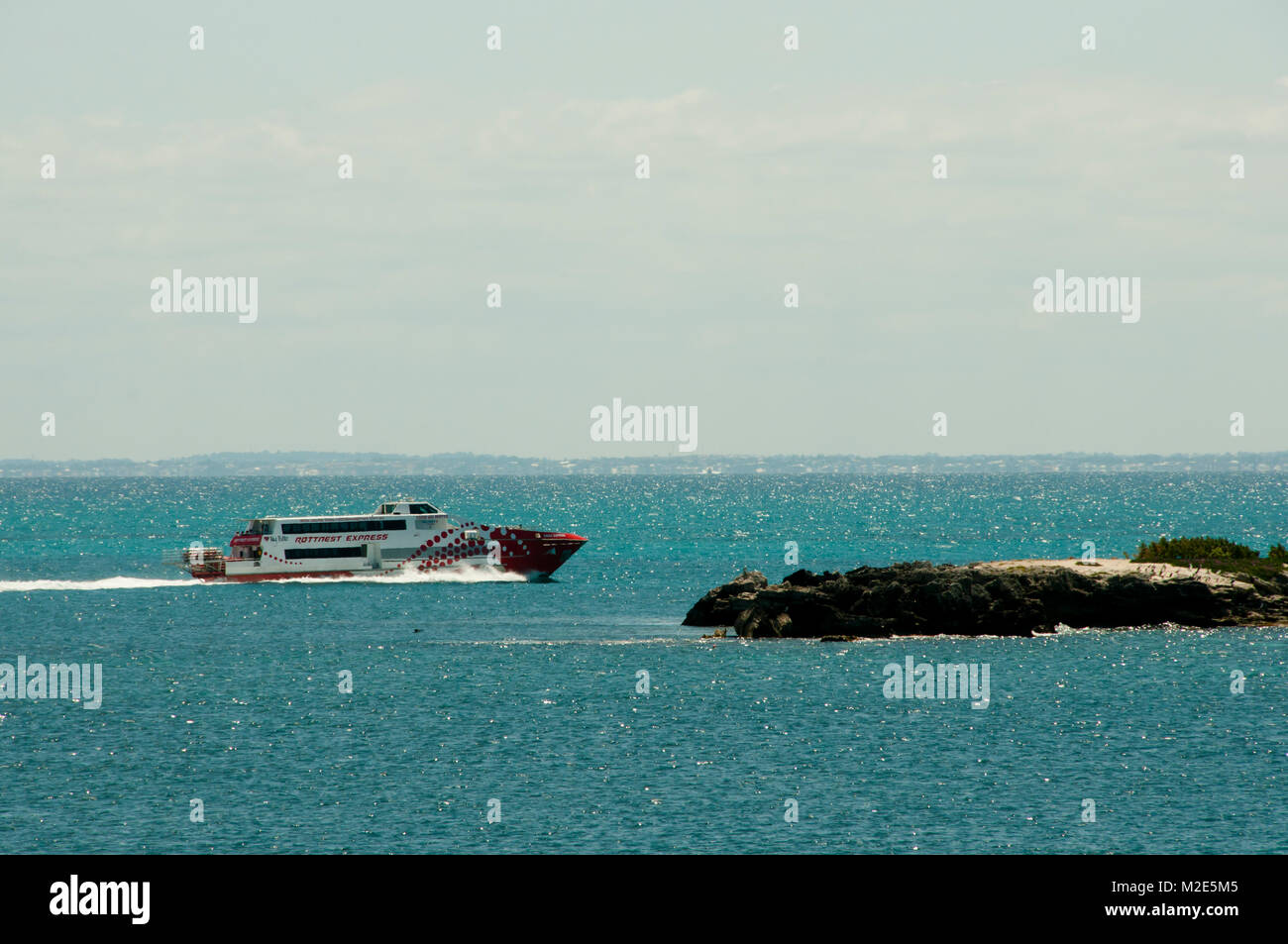 ROTTNEST ISLAND, AUSTRALIA - October 24, 2017: Rottnest Express ferry ...