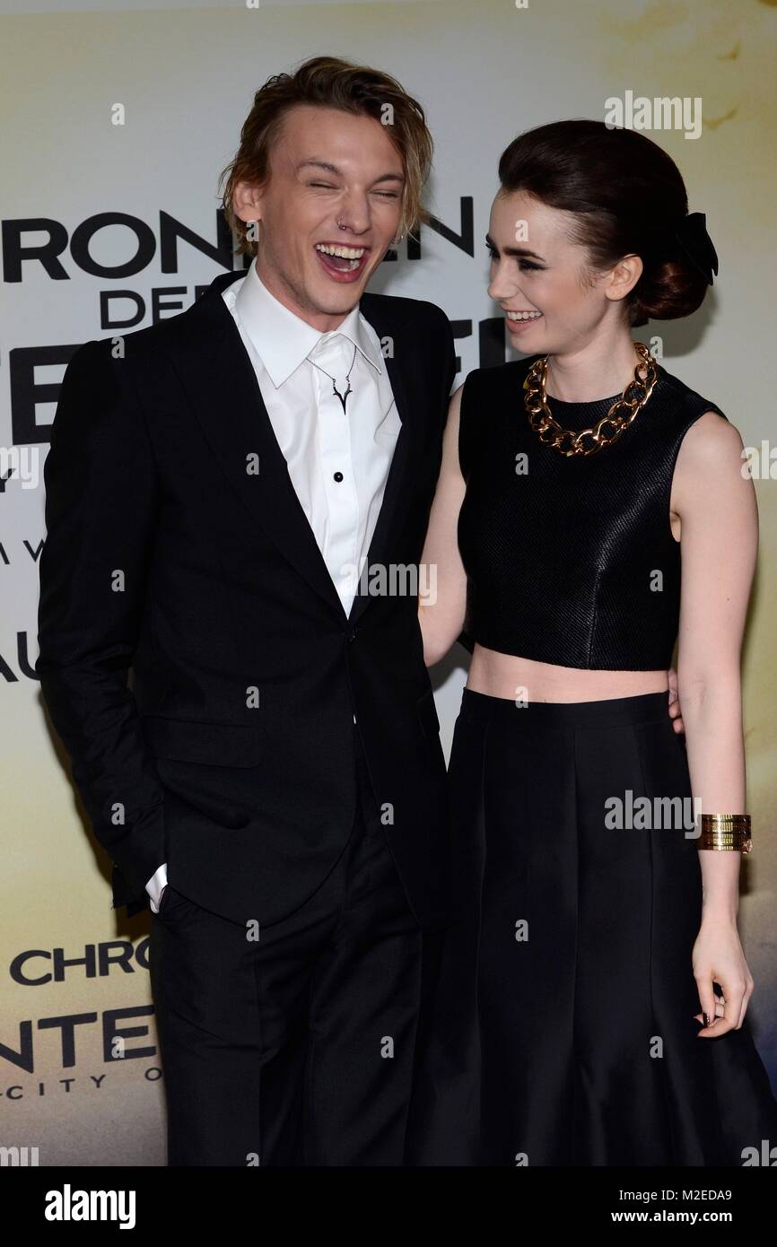 Lily Collins Jamie Campbell Bower High Resolution Stock Photography and ...