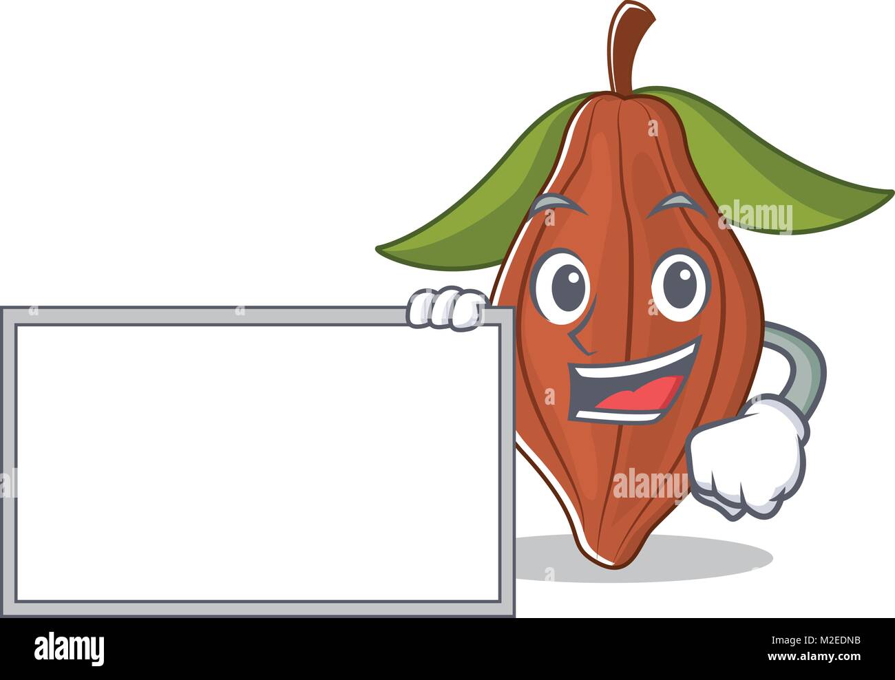 With board cacao bean character cartoon Stock Vector Image & Art - Alamy