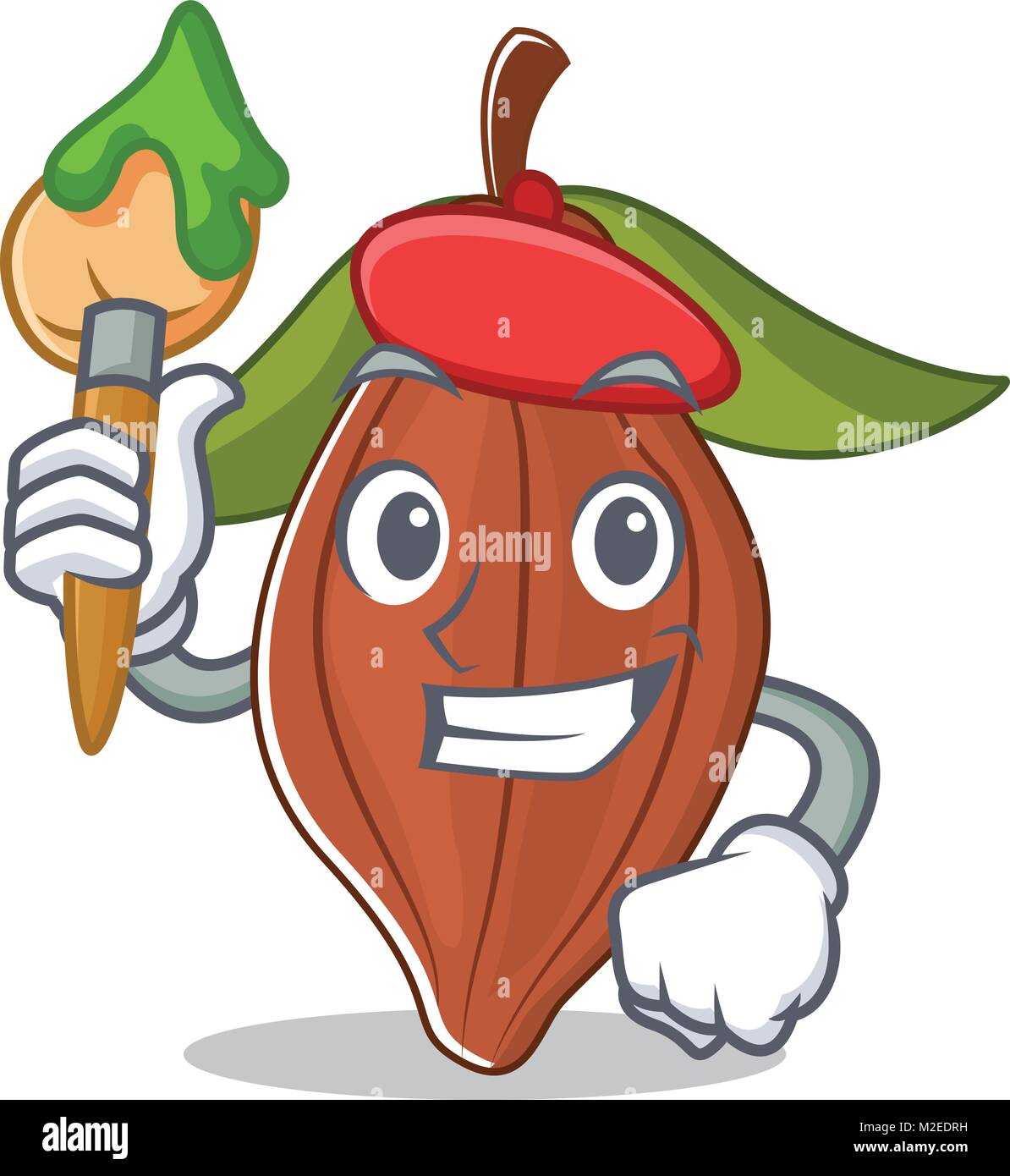 Artist cacao bean character cartoon Stock Vector Image & Art - Alamy