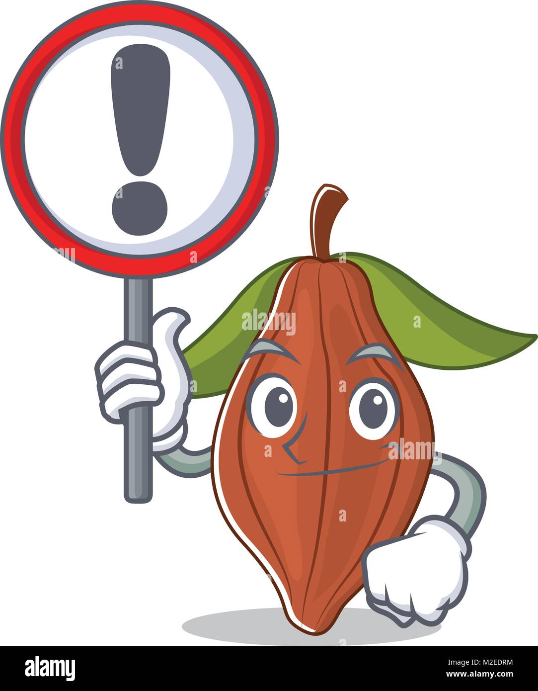 With sign cacao bean character cartoon Stock Vector Image & Art - Alamy