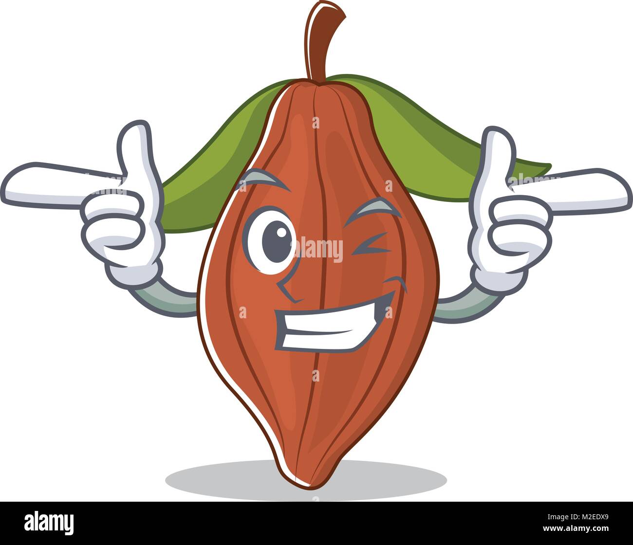 Wink cacao bean character cartoon Stock Vector Image & Art - Alamy