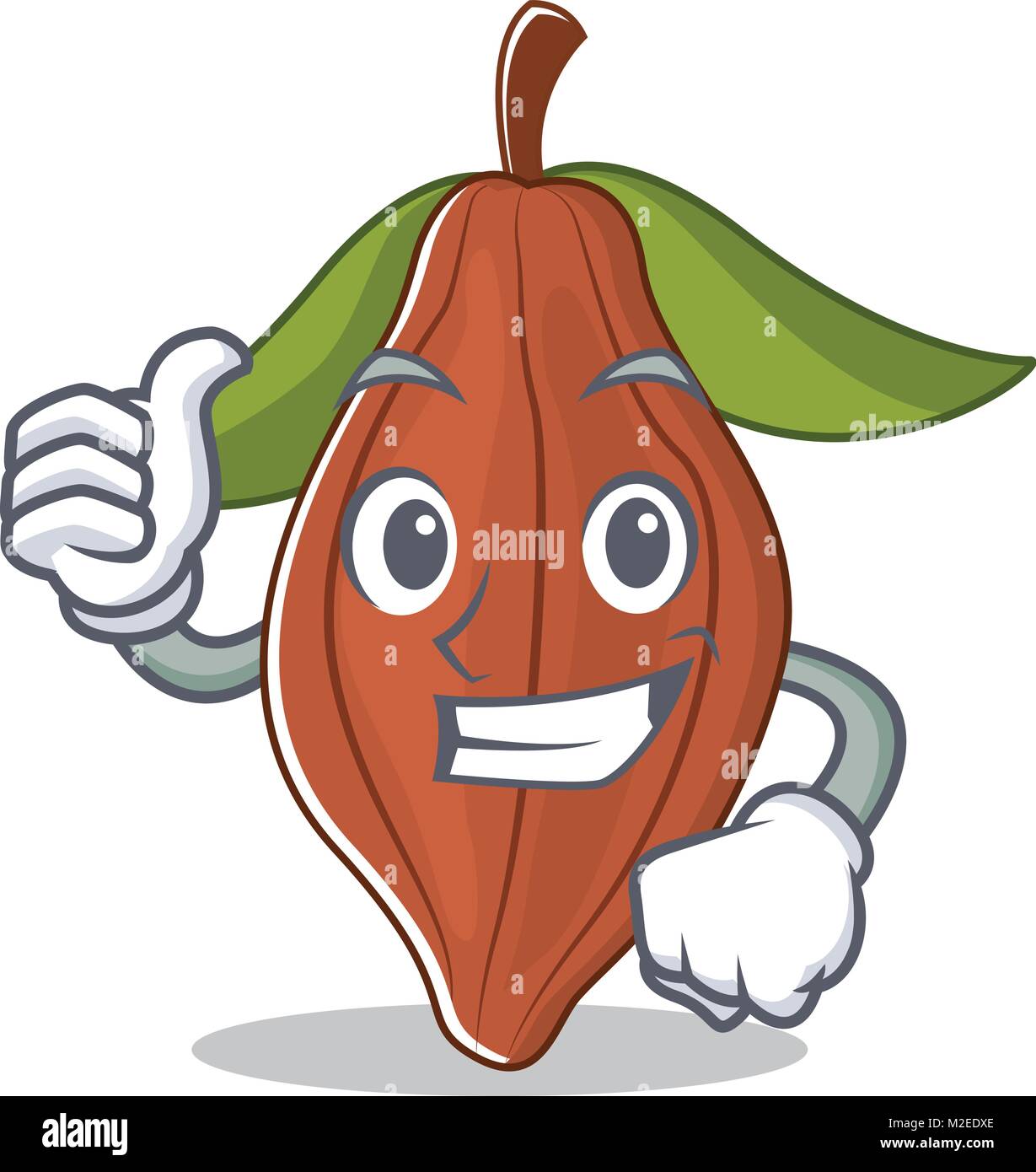 Thumbs up cacao bean character cartoon Stock Vector Image & Art - Alamy