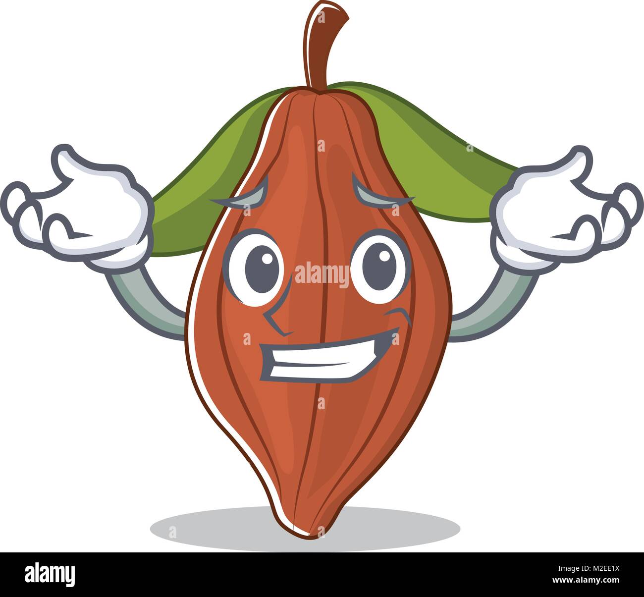 Grinning cacao bean character cartoon Stock Vector Image & Art - Alamy