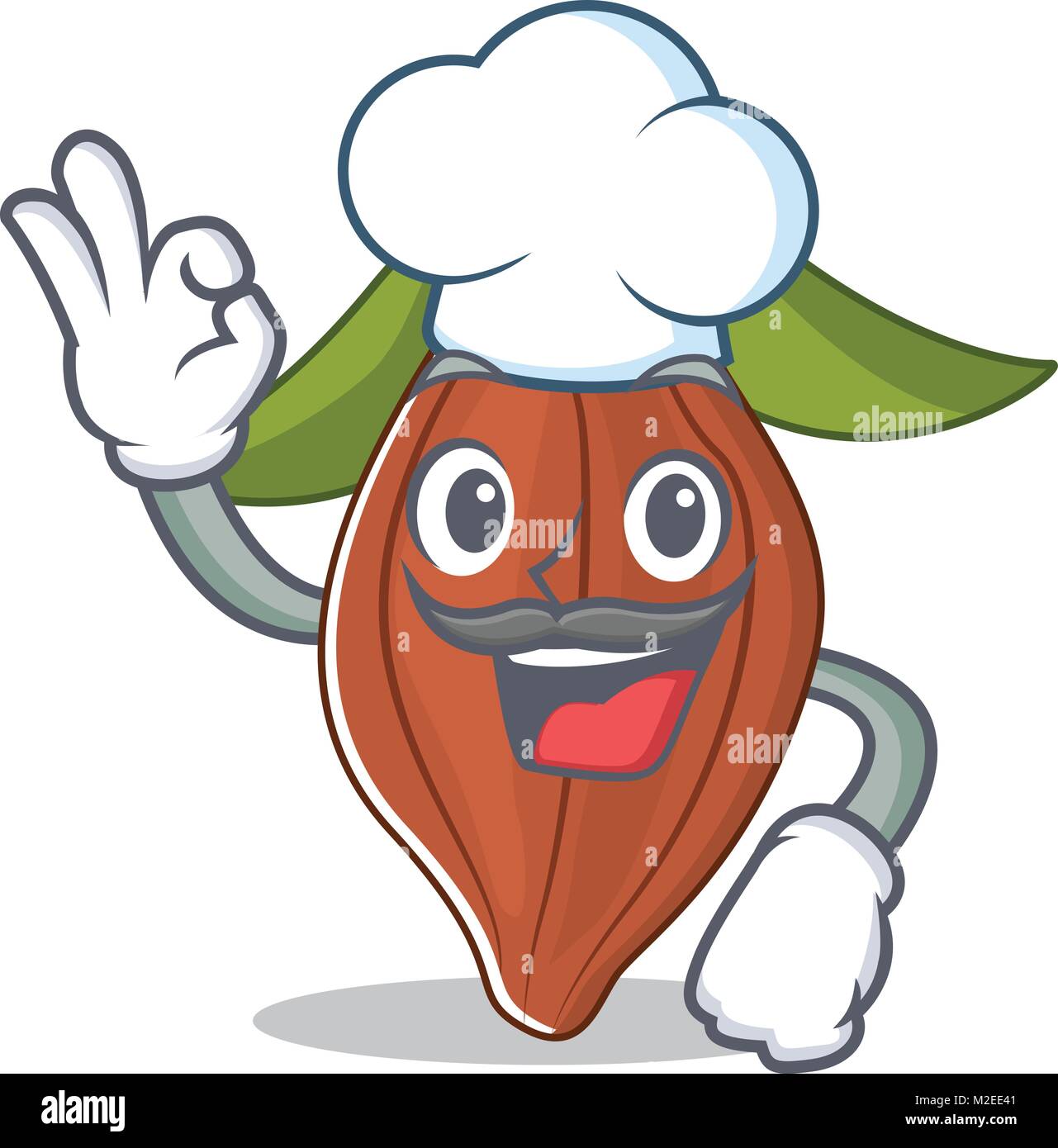 Chef cacao bean character cartoon Stock Vector Image & Art - Alamy
