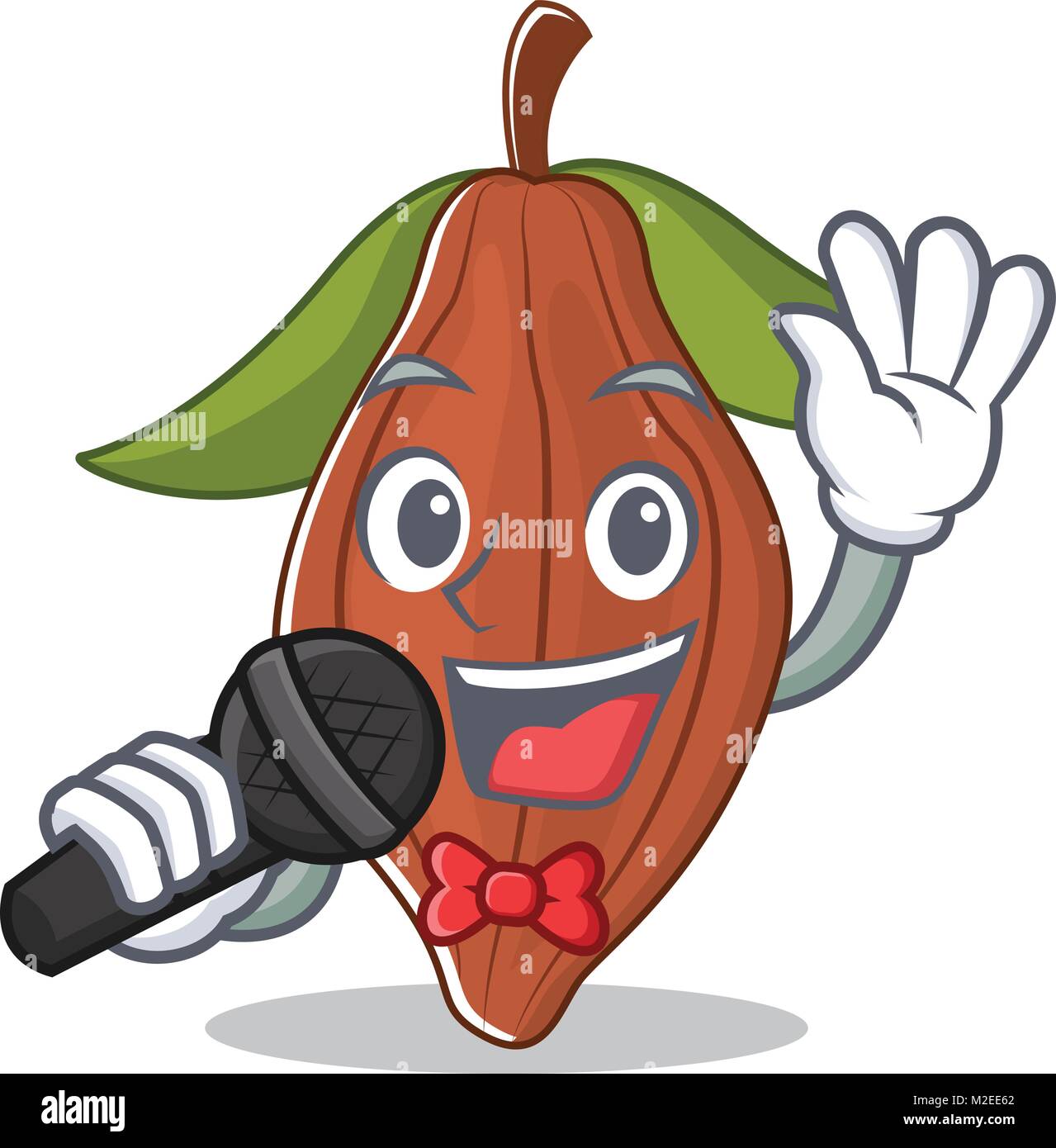 Singing cacao bean mascot cartoon Stock Vector Image & Art - Alamy