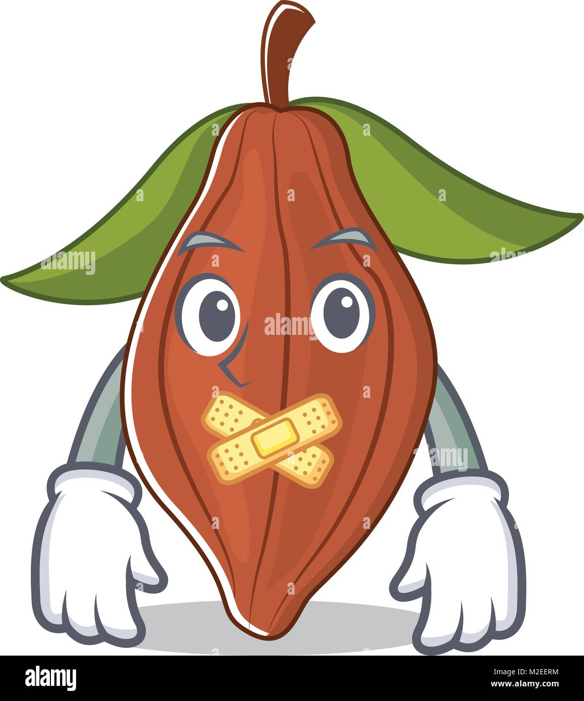 Silent cacao bean mascot cartoon Stock Vector Image & Art - Alamy