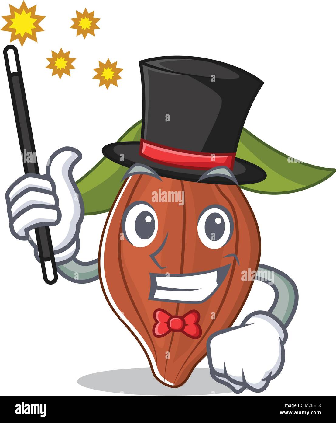 Magician cacao bean mascot cartoon Stock Vector Image & Art - Alamy