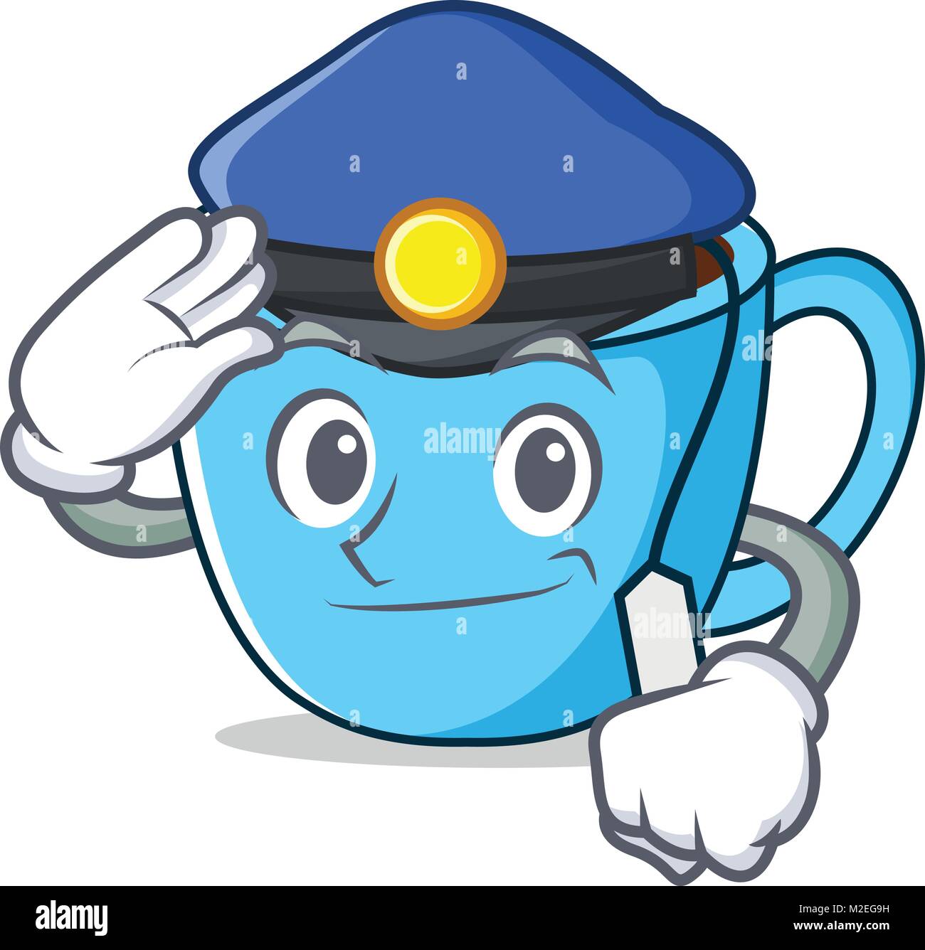 Police tea cup character cartoon Stock Vector Image & Art - Alamy