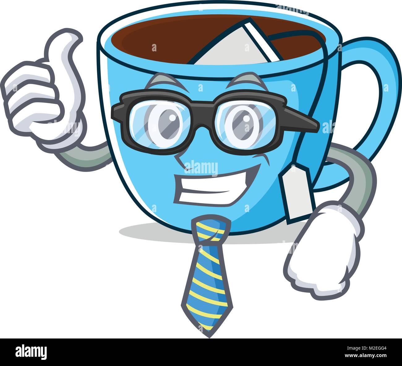 Businessman tea cup character cartoon Stock Vector Image & Art - Alamy