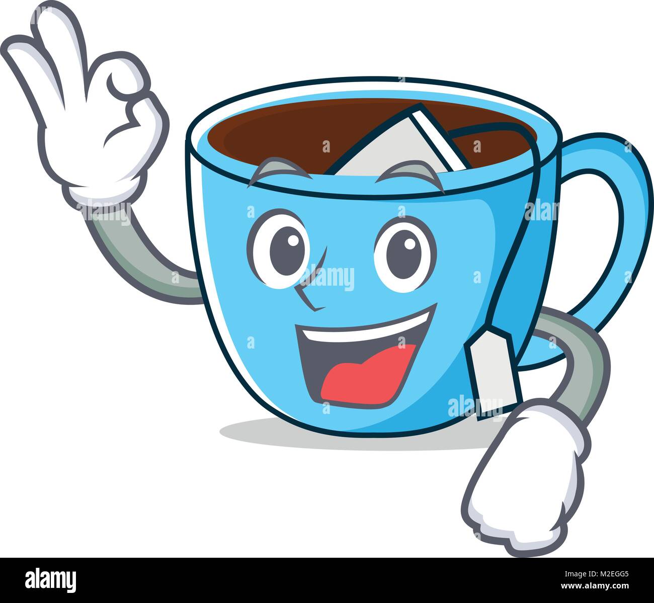 Okay tea cup character cartoon Stock Vector Image & Art - Alamy