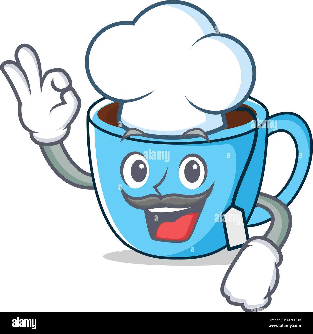Chef tea cup character cartoon Stock Vector Image & Art - Alamy