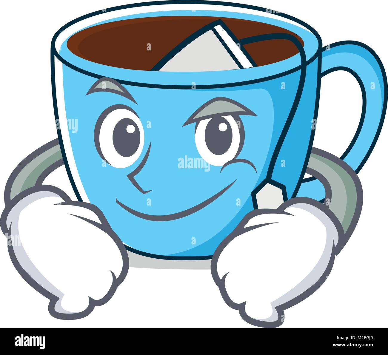 Smirking tea cup character cartoon Stock Vector Image & Art - Alamy