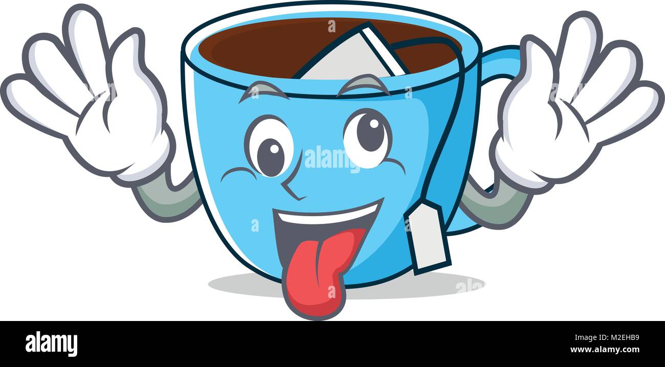 Crazy tea cup mascot cartoon Stock Vector Image & Art - Alamy