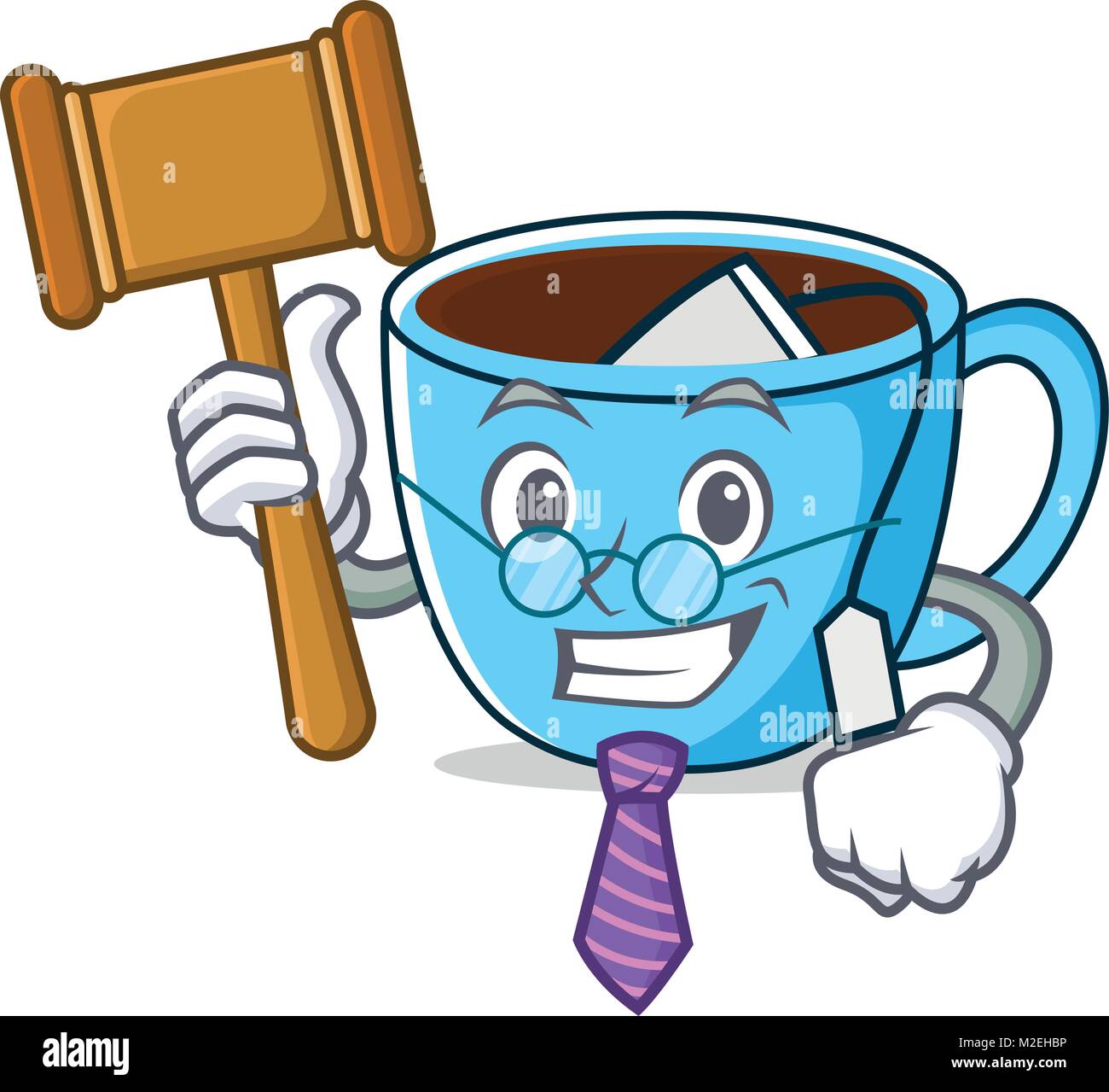 Judge tea cup mascot cartoon Stock Vector Image & Art - Alamy