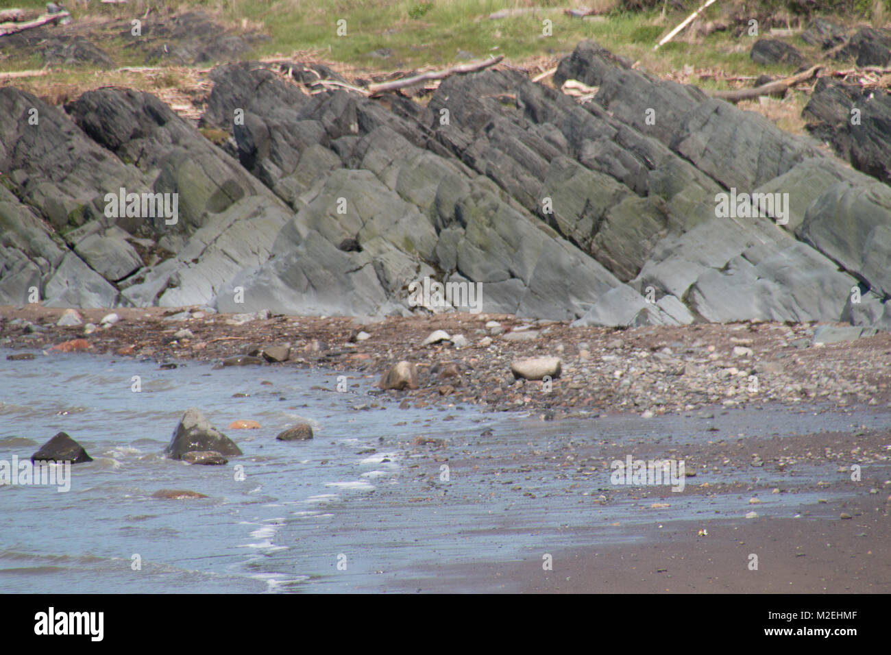 Low tide on the St-Lawrence river Stock Photo - Alamy