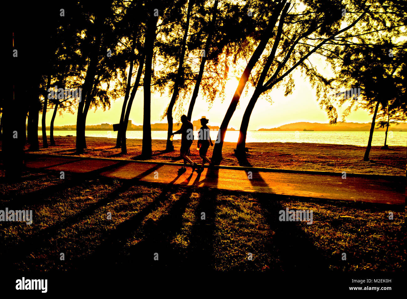 afternoon activities during sunset Stock Photo - Alamy