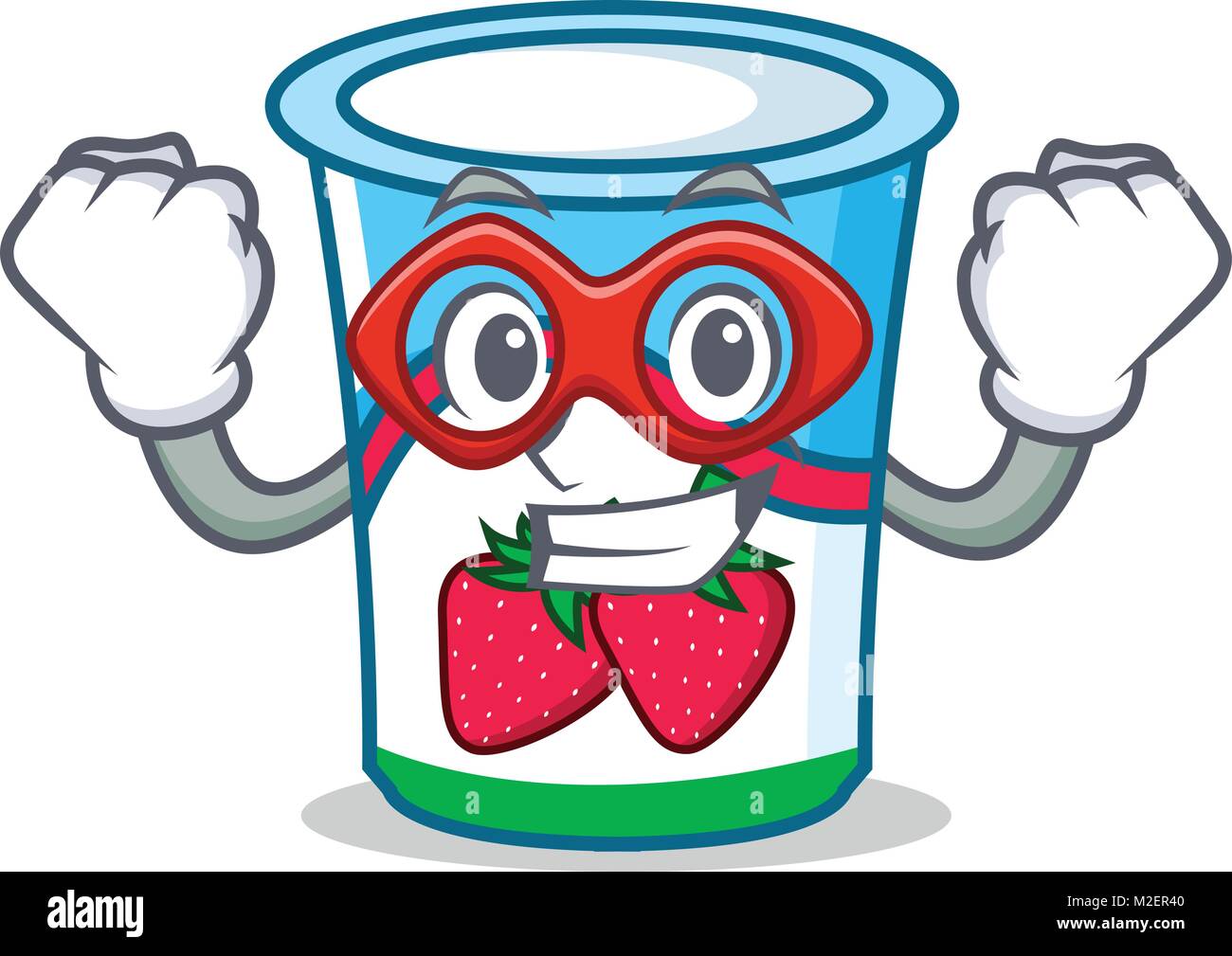 Superhero yogurt character cartoon style Stock Vector Image & Art - Alamy