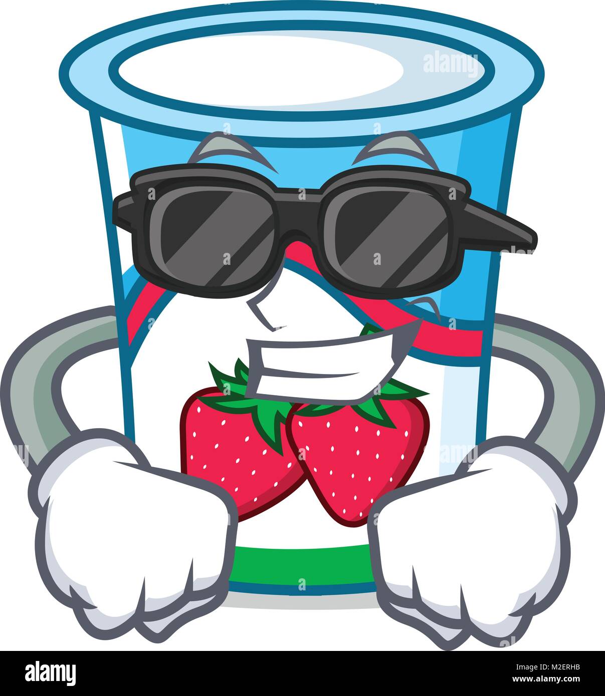 Super cool yogurt character cartoon style Stock Vector Image & Art - Alamy