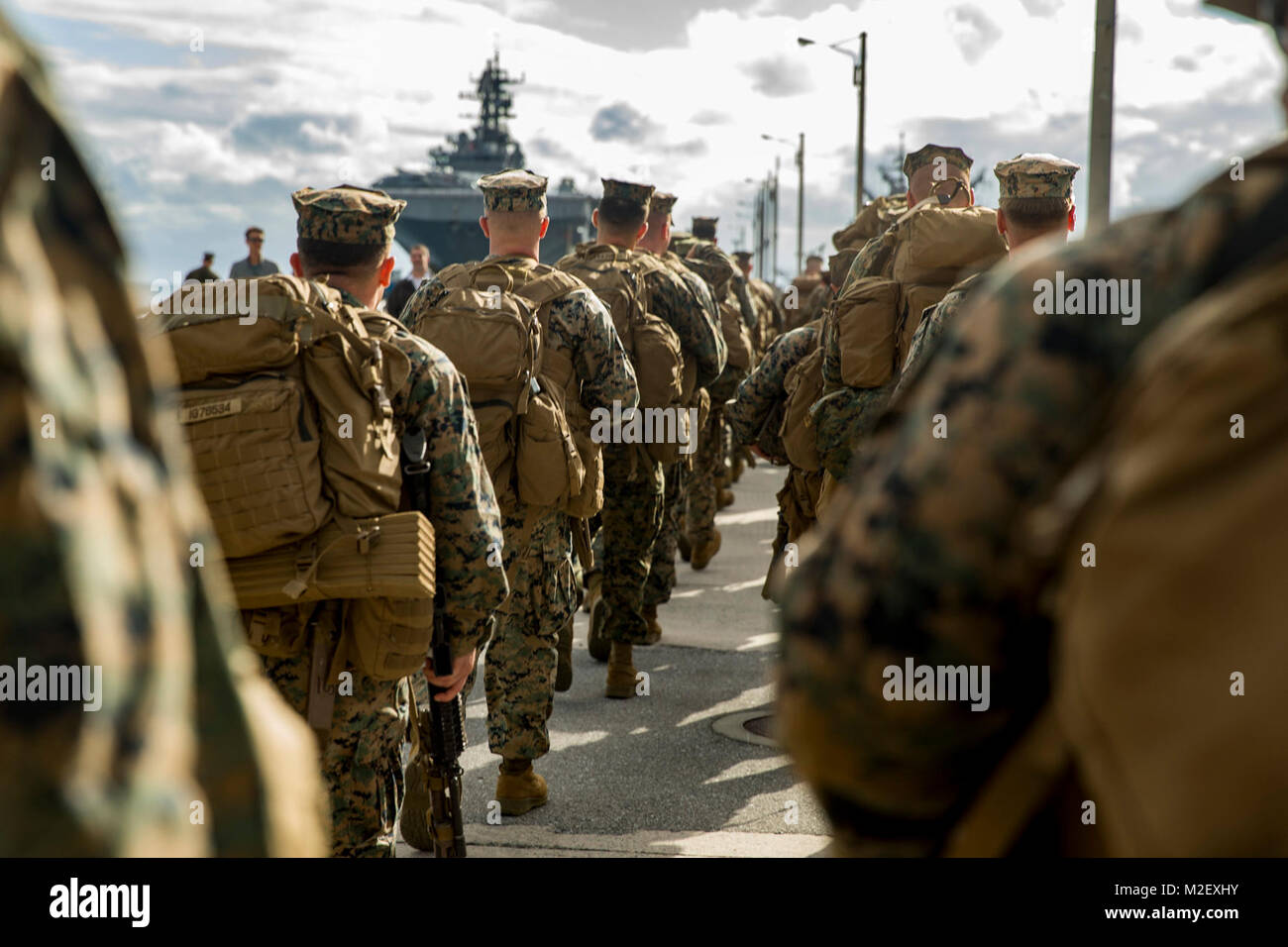 U.S. Marines with Headquarters and Service Company, 3rd Battalion, 3rd ...