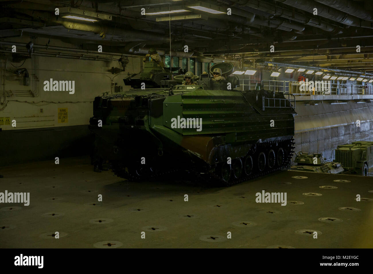 U.S. Marines with Alpha Company, 3rd Assault Amphibious Battalion board ...