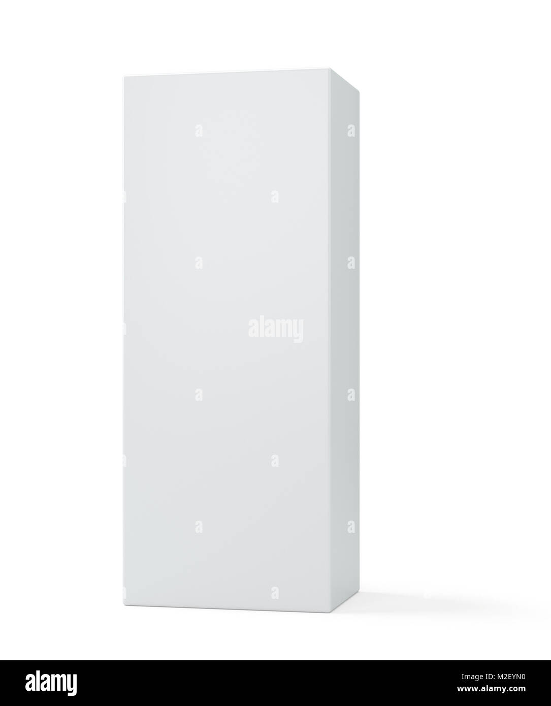 Blank white cube on white background. 3d illustration Stock Photo - Alamy