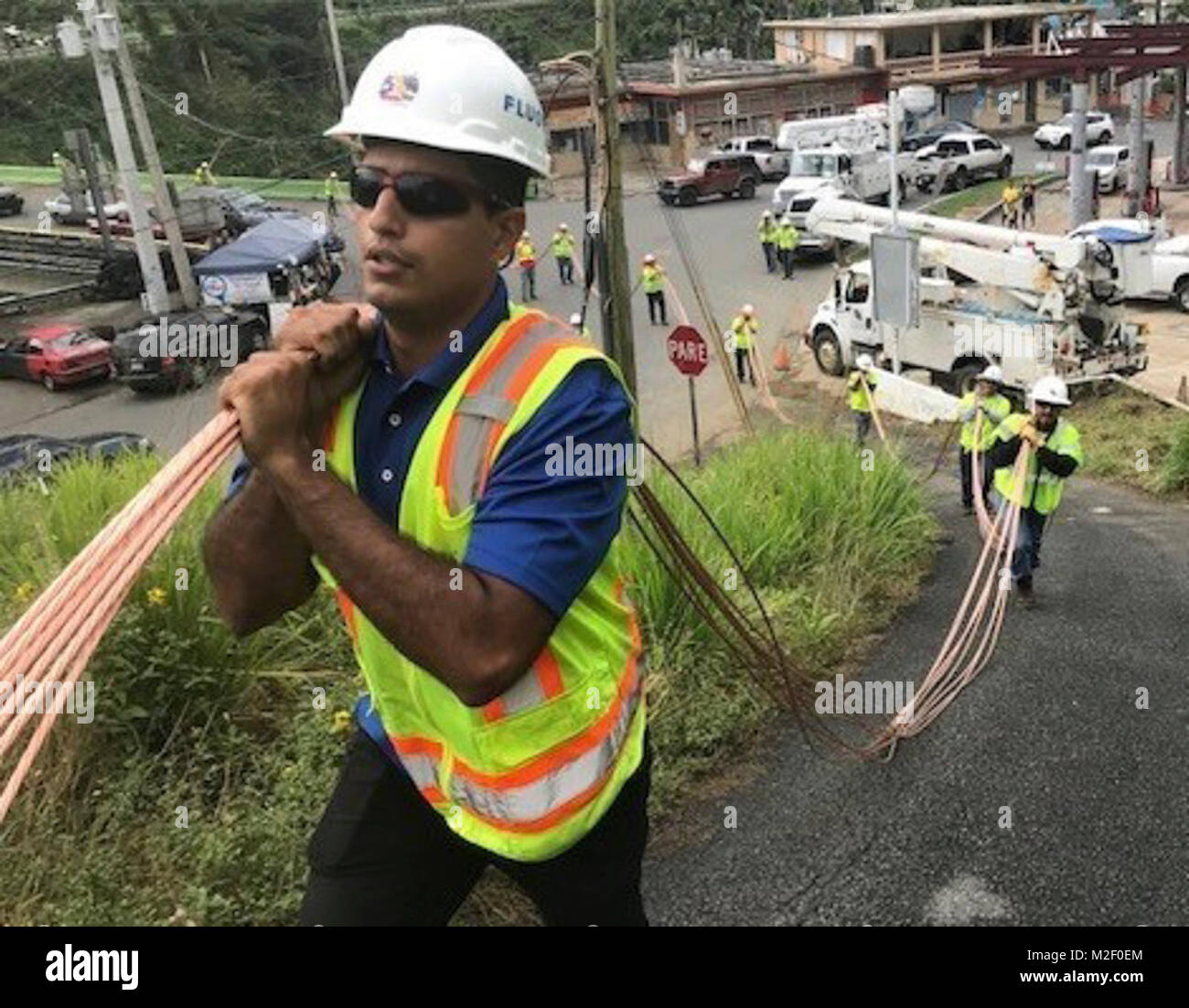 COMERIO, Puerto Rico – Josue Lebron, Fluor contractor and other U.S ...
